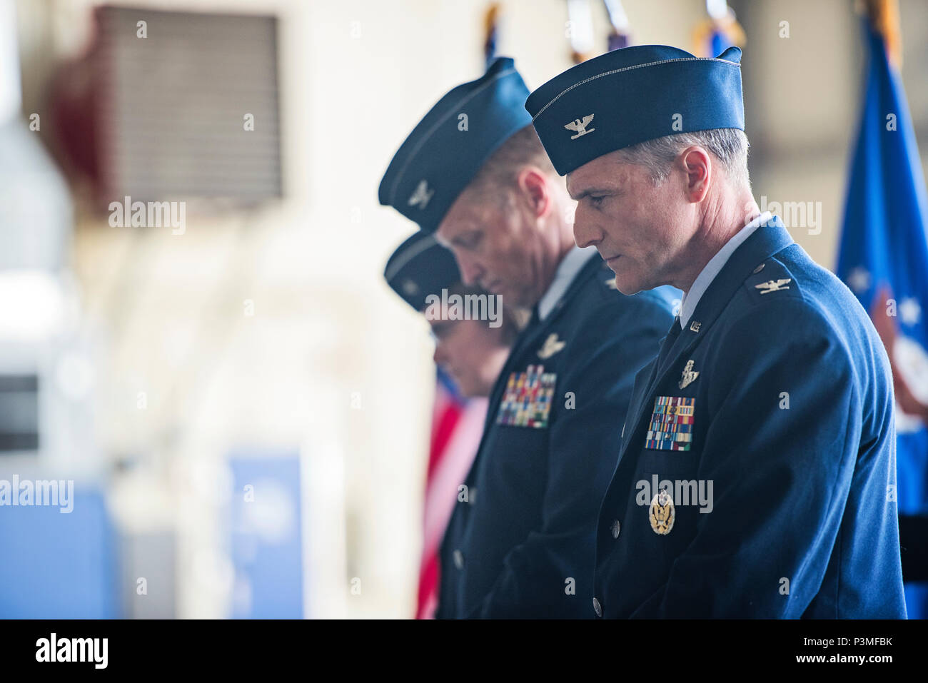 Col. Steven deMilliano (right) stands with Col. Blake Gettys (middle ...