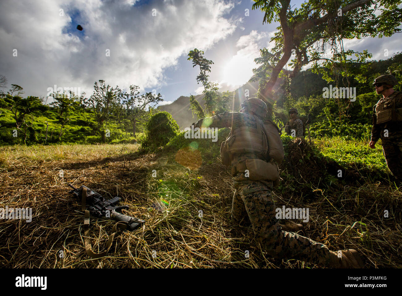 U.S. Marine Lance Cpl. Nathan H. Steed with Task Force Koa Moana 16.2 ...