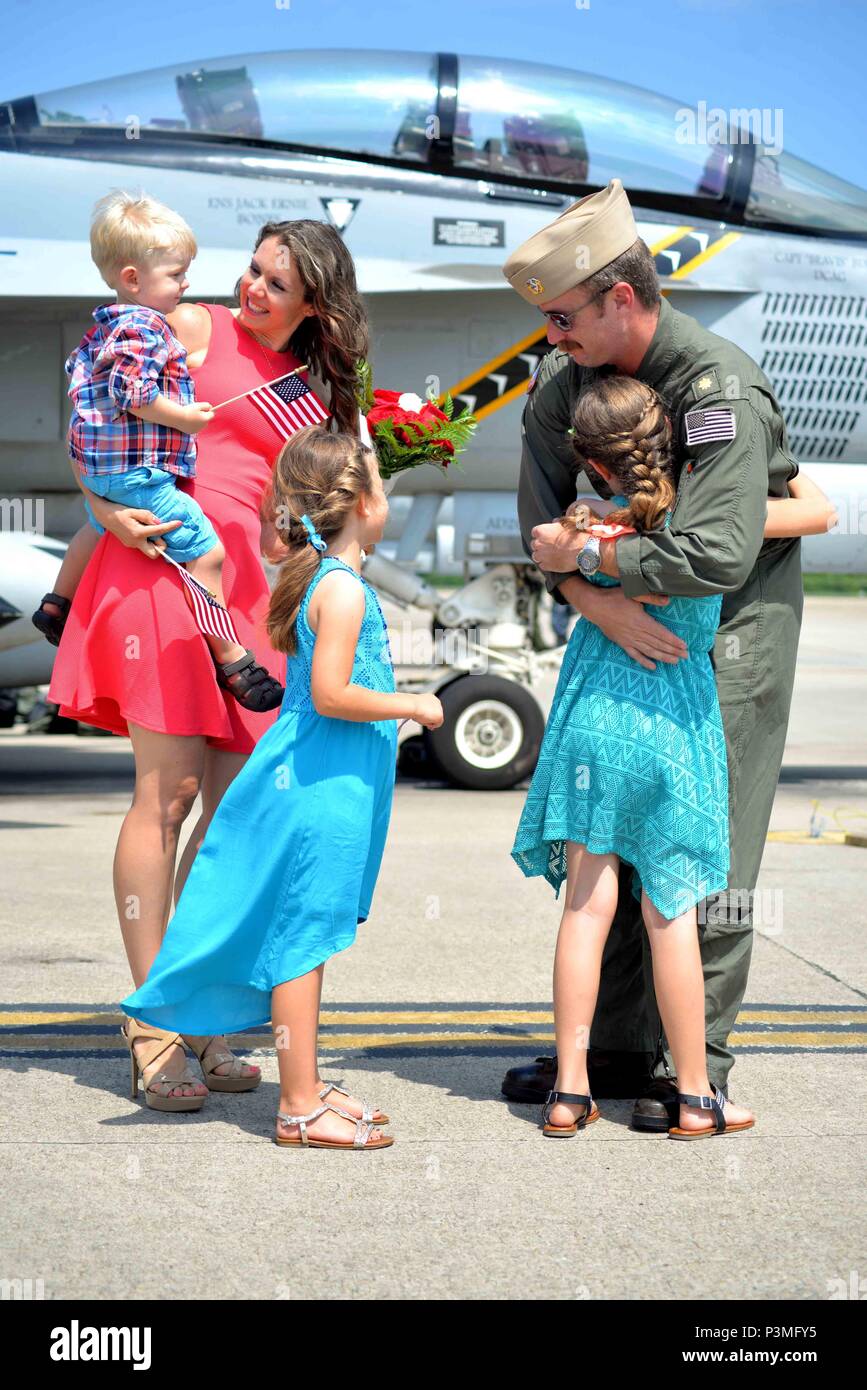 VIRGINIA BEACH, Va. (July 12, 2016) Lt. Cmdr. Mark Bair, a pilot ...