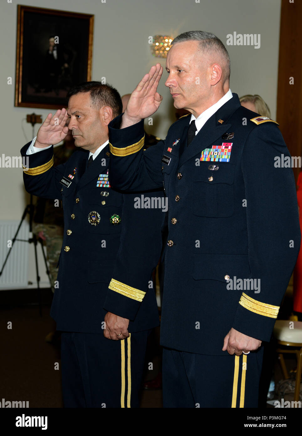Col. (P) Dennis LeMaster (right), commander, Regional Health Command ...