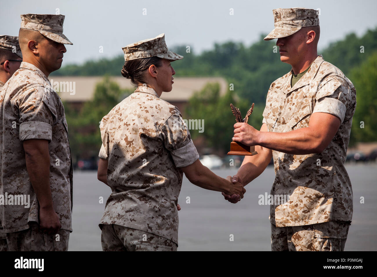 U.S. Marine Corps Col. Julie L. Nethercot, commanding officer of ...