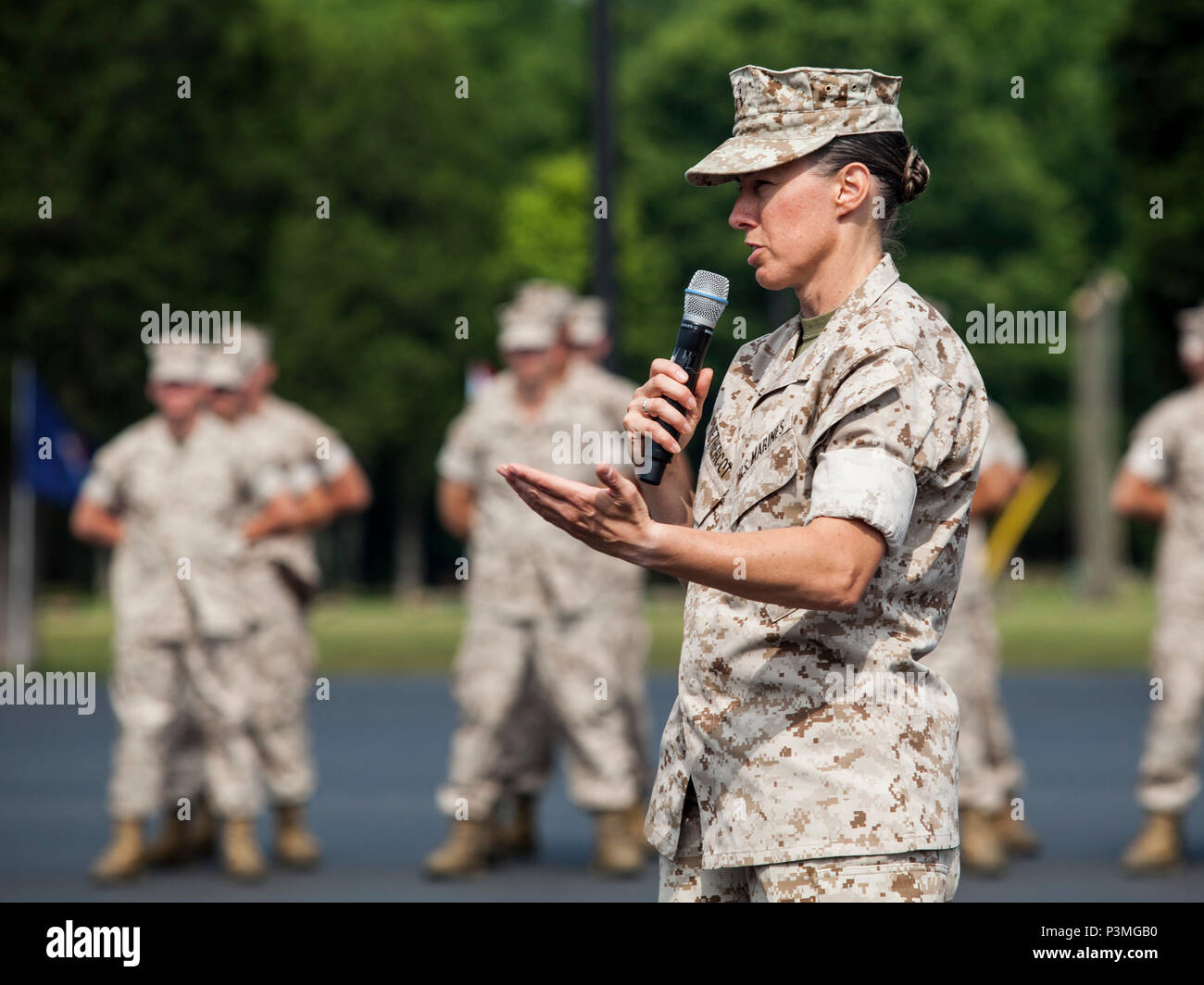 U.S. Marine Corps Col. Julie L. Nethercot, commanding officer of ...