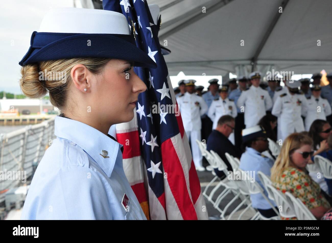 Petty Officer 3rd Class Alyssa Marks, a yeoman assigned to Coast Guard ...