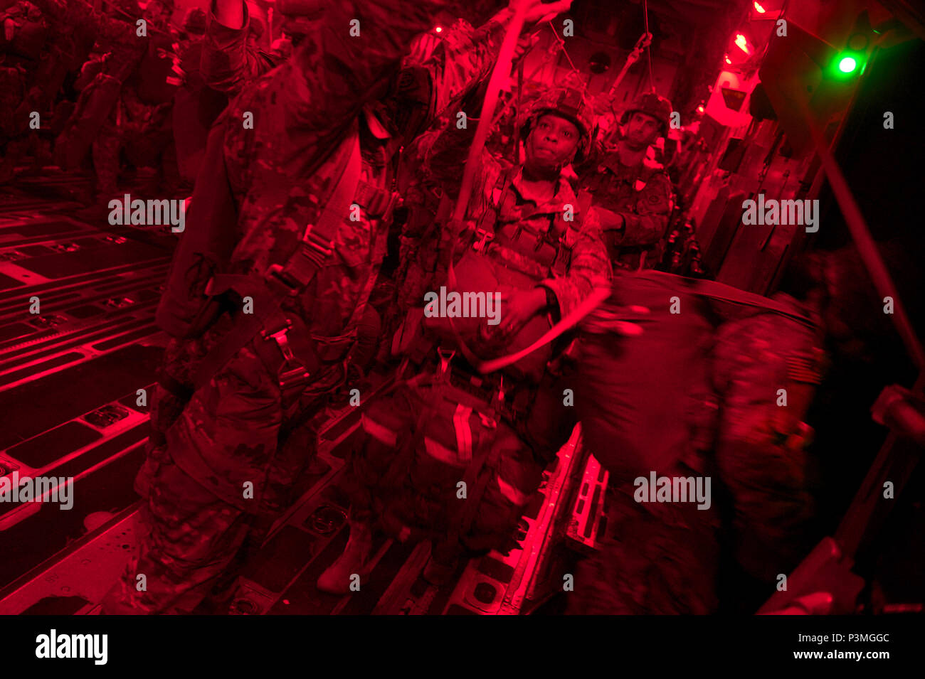 U.S. Army members from the 82nd Airborne Division jump on Sicily drop ...