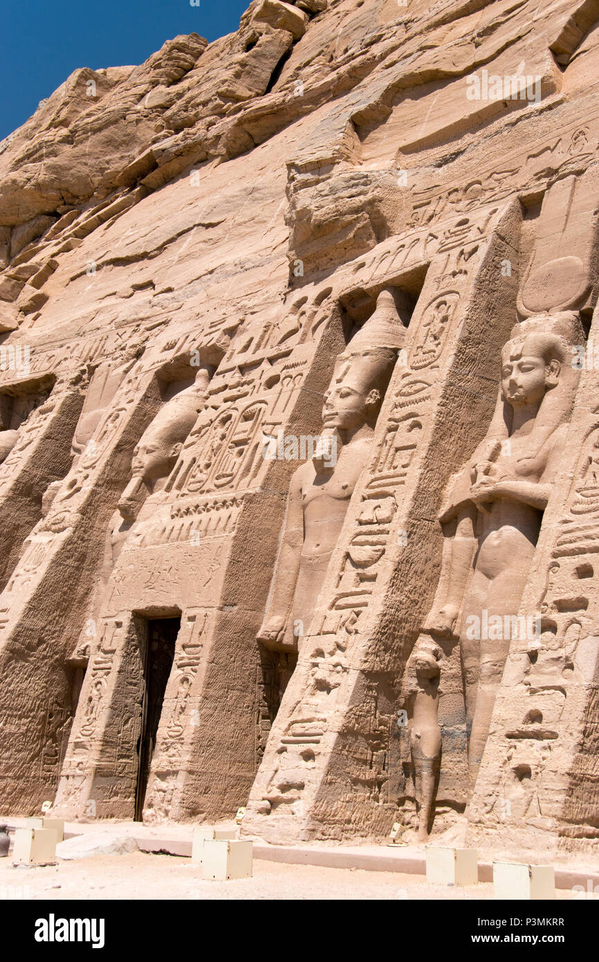 The temple of Hathor and Nefertari, dedicated to the goddess Hathor and ...