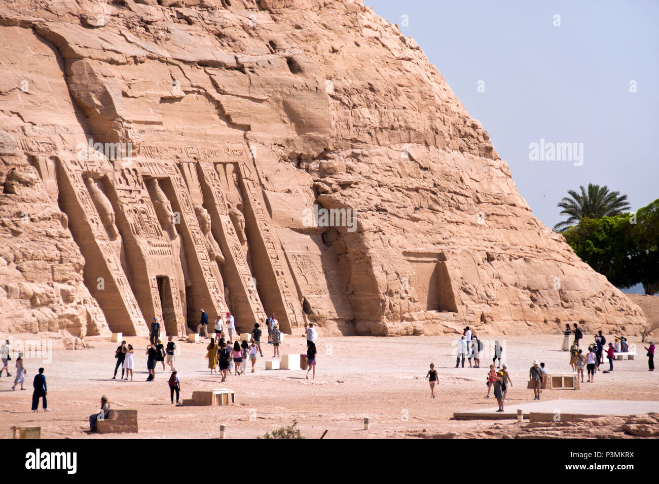The temple of Hathor and Nefertari, dedicated to the goddess Hathor and ...