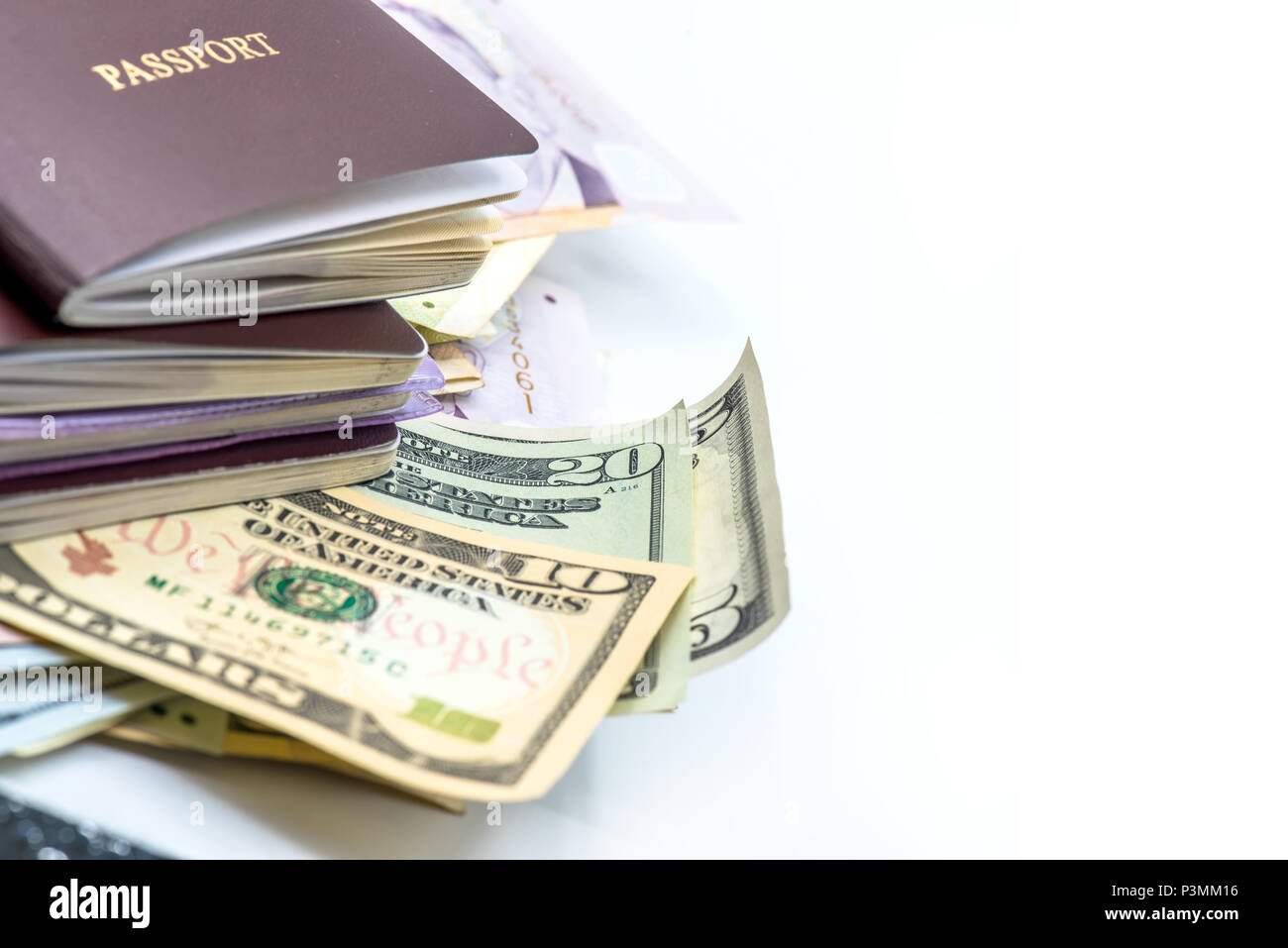 US Dollar currency, Banknotes of America, money and finance isolated on ...