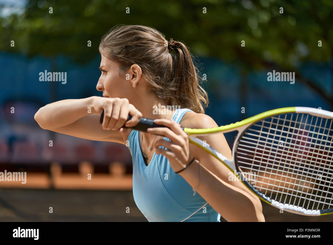 Closeup portrait female tennis player hi-res stock photography and ...