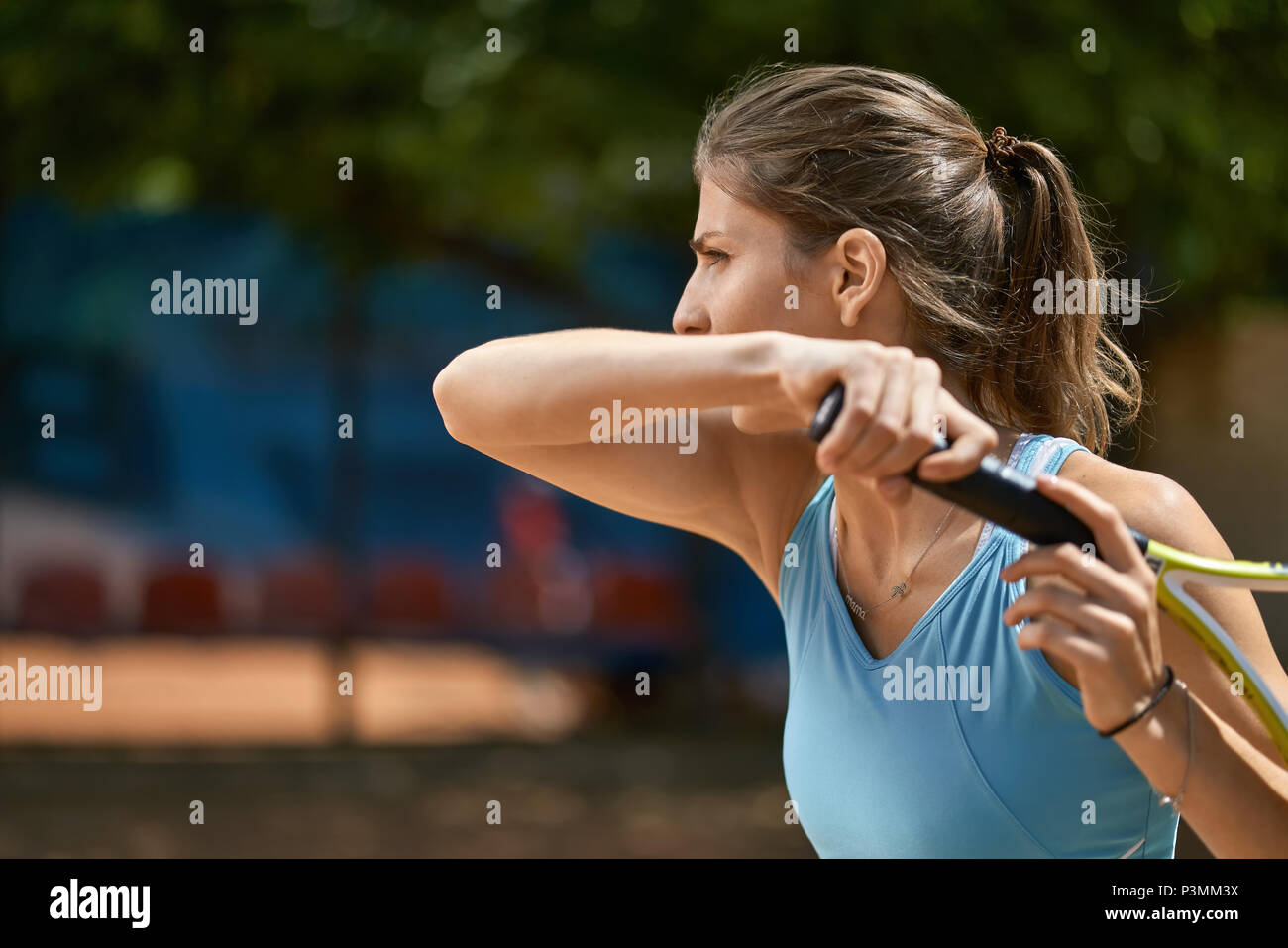 Closeup portrait female tennis player hi-res stock photography and ...