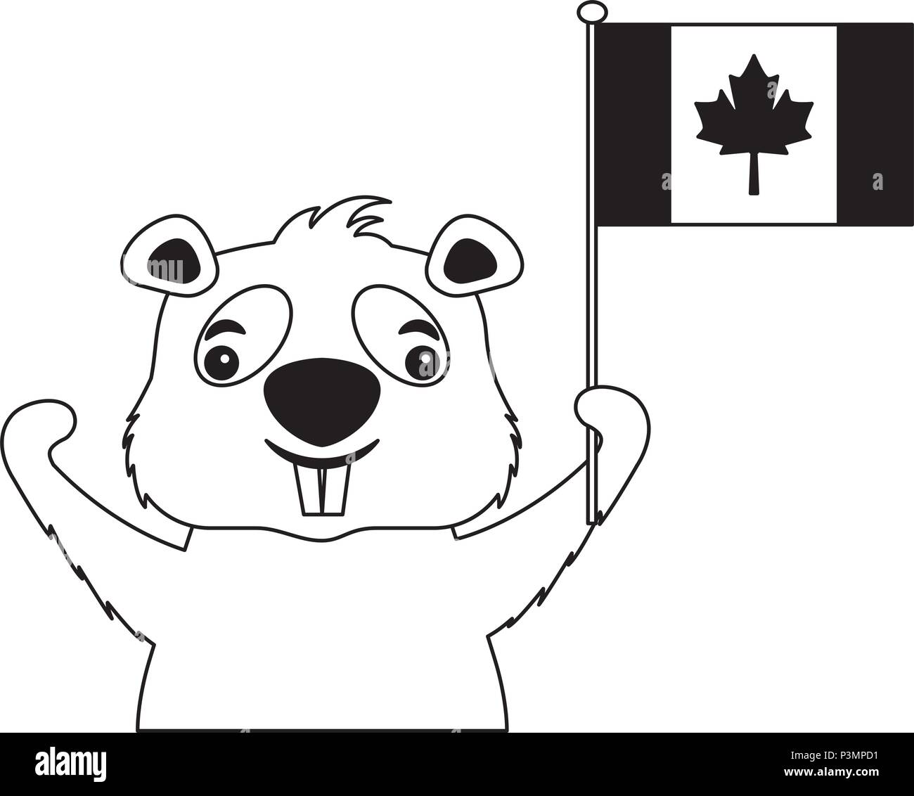 Forest animals canada icon cartoon hi-res stock photography and images ...