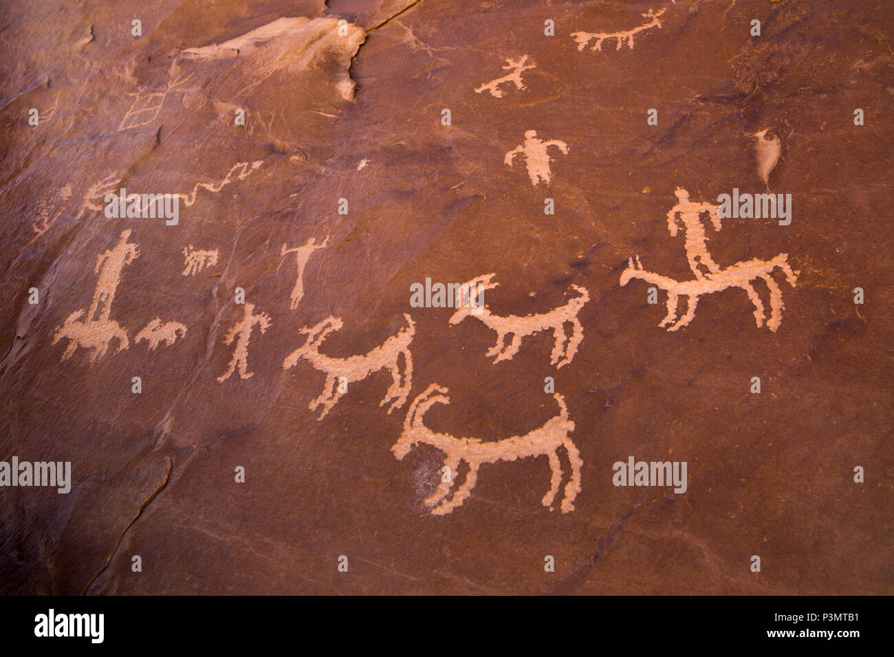 Prehistoric Ancestral Puebloan petroglyphs in San Juan County in ...