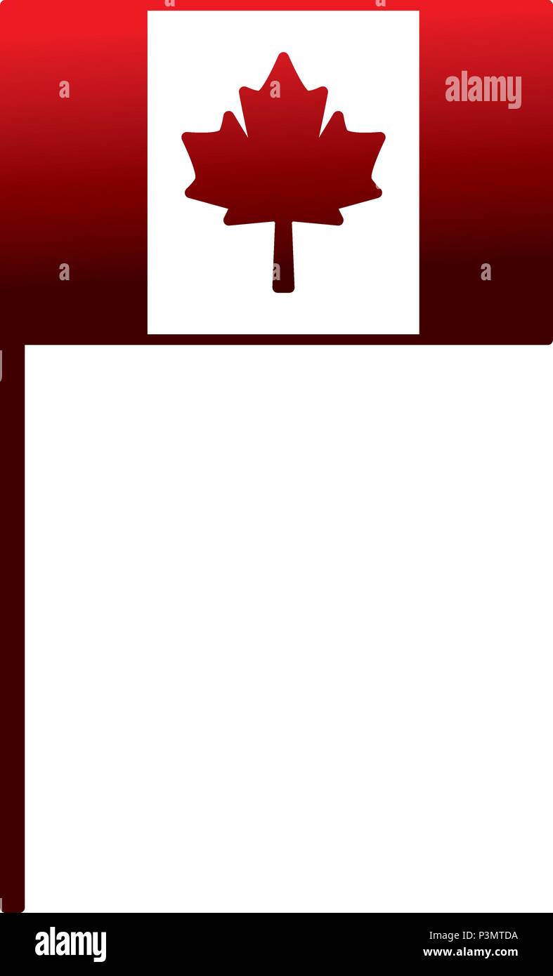 canada day canadian flag in stand vector illustration neon Stock Vector ...