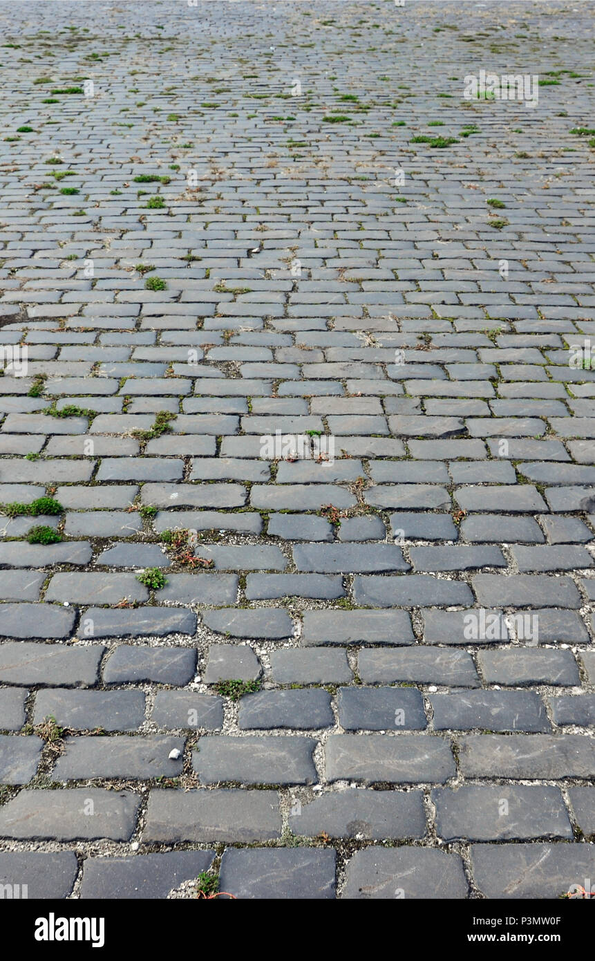 Photo of the site of a long and old worn paving slab Stock Photo - Alamy