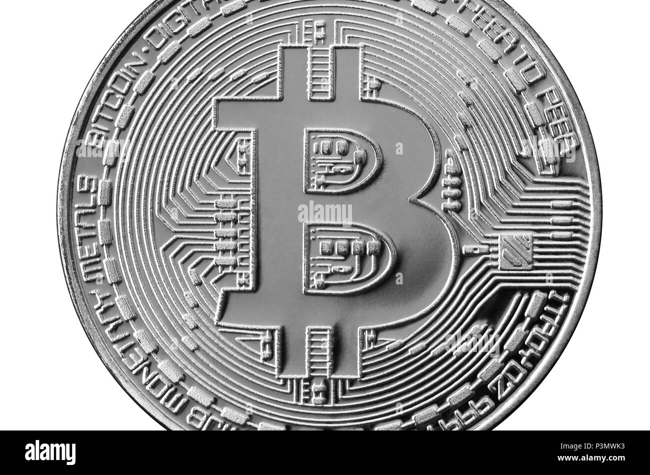 Bitcoin. Physical bit coin. Digital currency. Cryptocurrency mining ...
