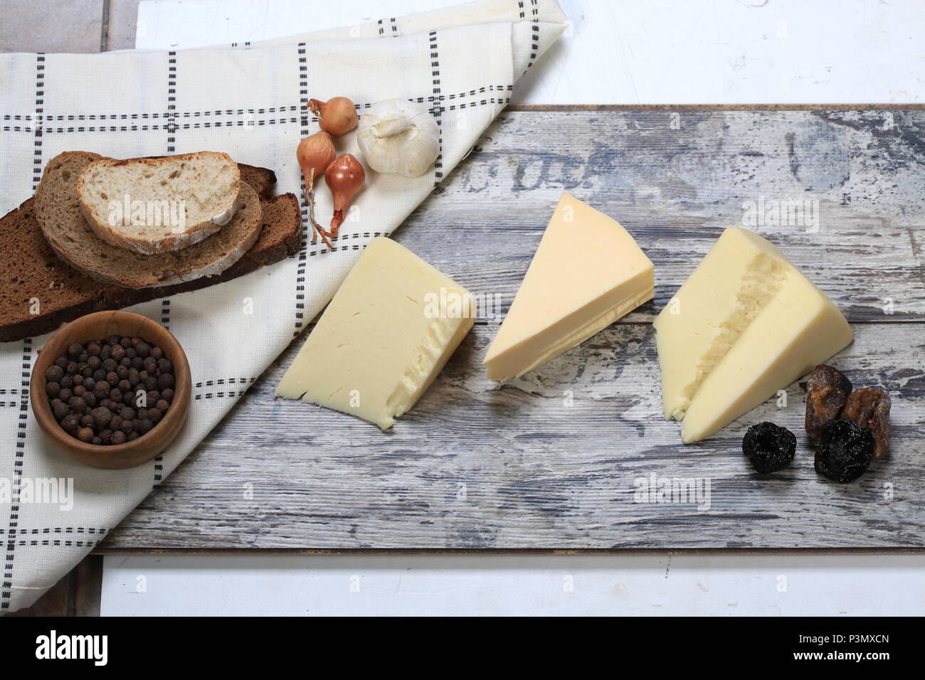 Set of slices of cheese Stock Photo - Alamy