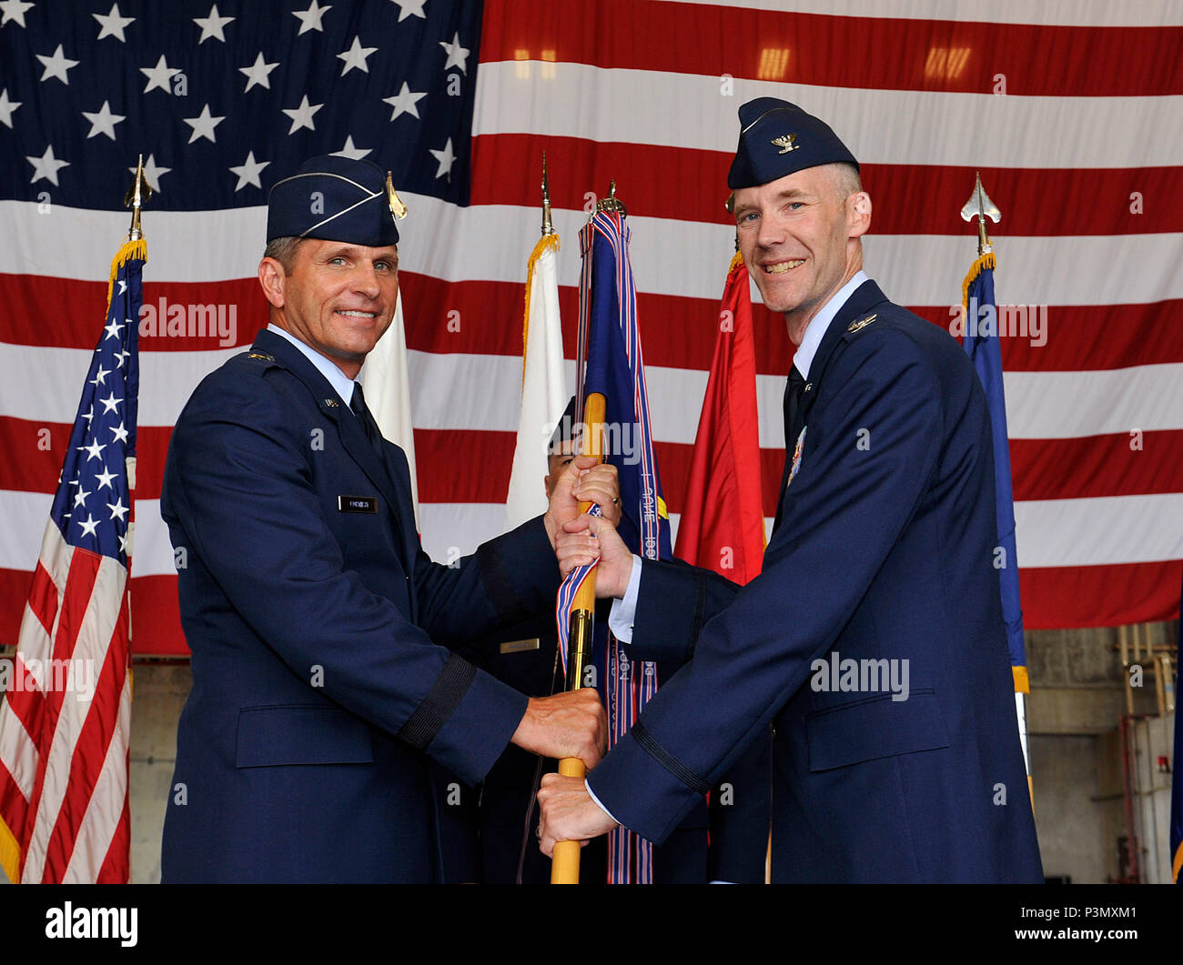 U.S. Air Force Brig. Gen. Barry Cornish, 18th Wing commander, passes ...