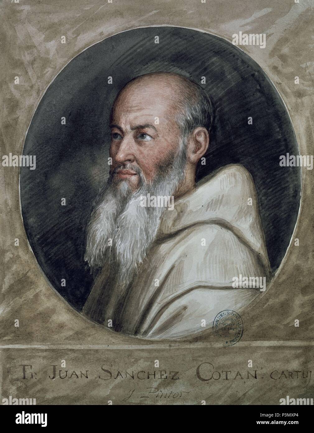 Juan Sanchez Cotan - watercolour on paper. Author: Valentín Carderera y ...