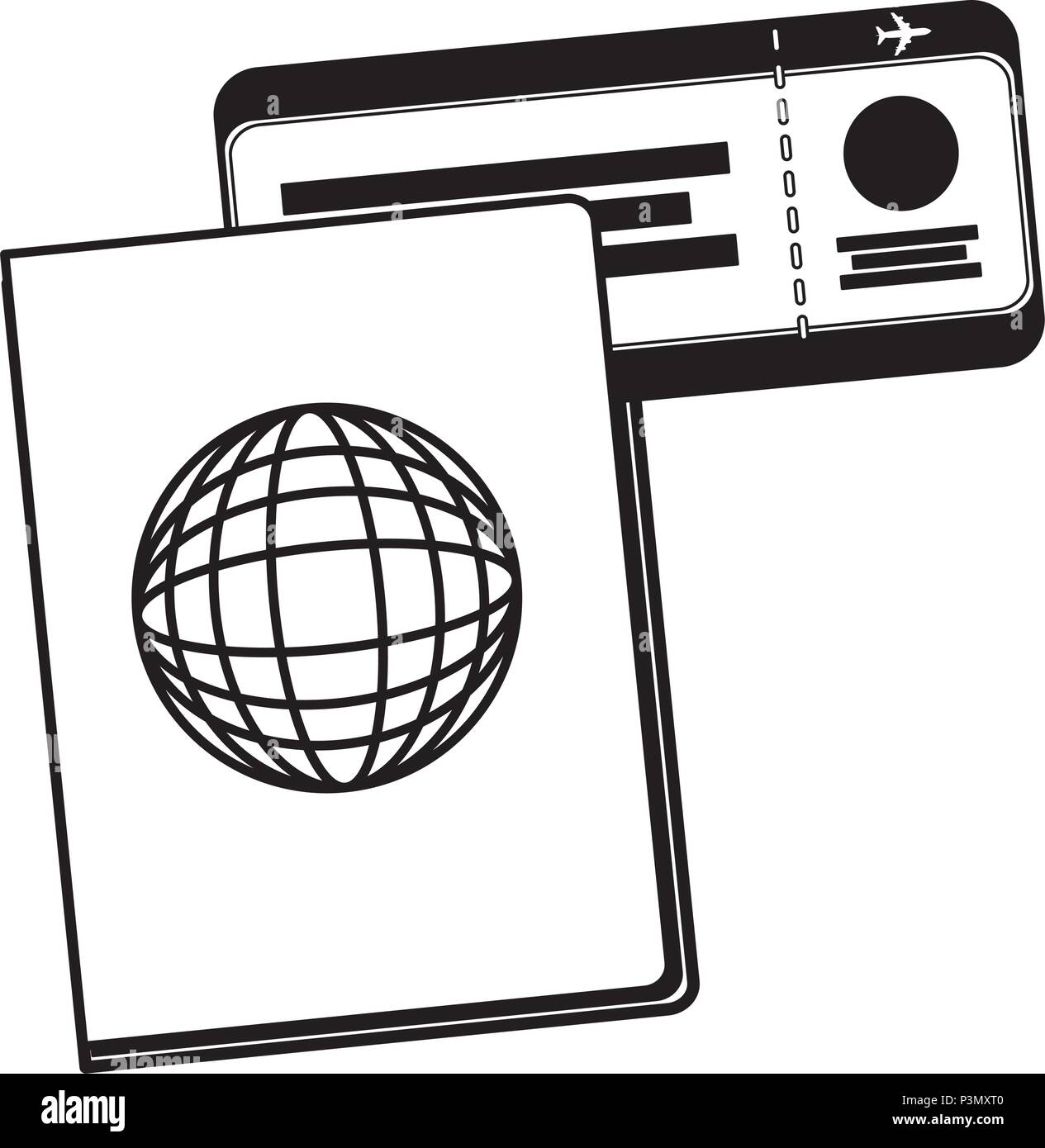 Travel Passport Air Ticket Boarding Pass Stock Vector Image And Art Alamy
