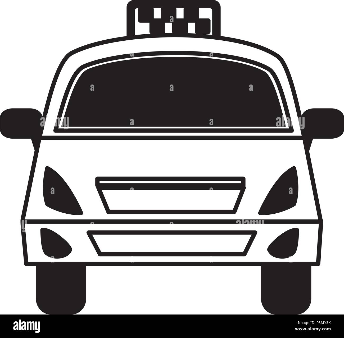 front view taxi transport public Stock Vector Image & Art - Alamy