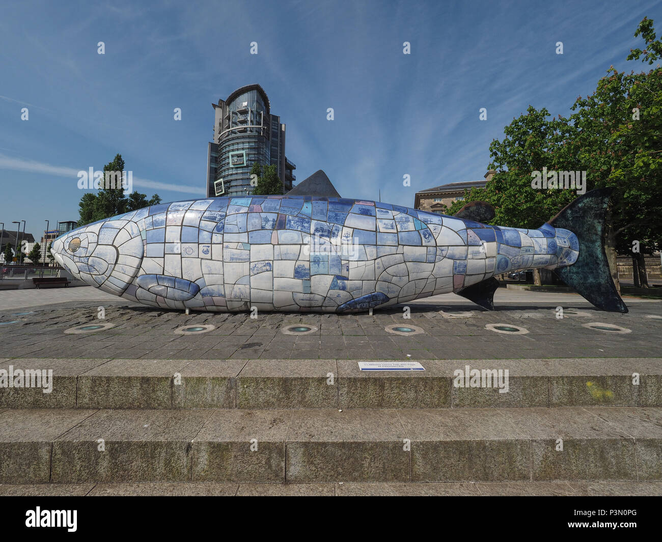 BELFAST, UK - CIRCA JUNE 2018: The Big Fish (akaThe Salmon of Knowledge ...
