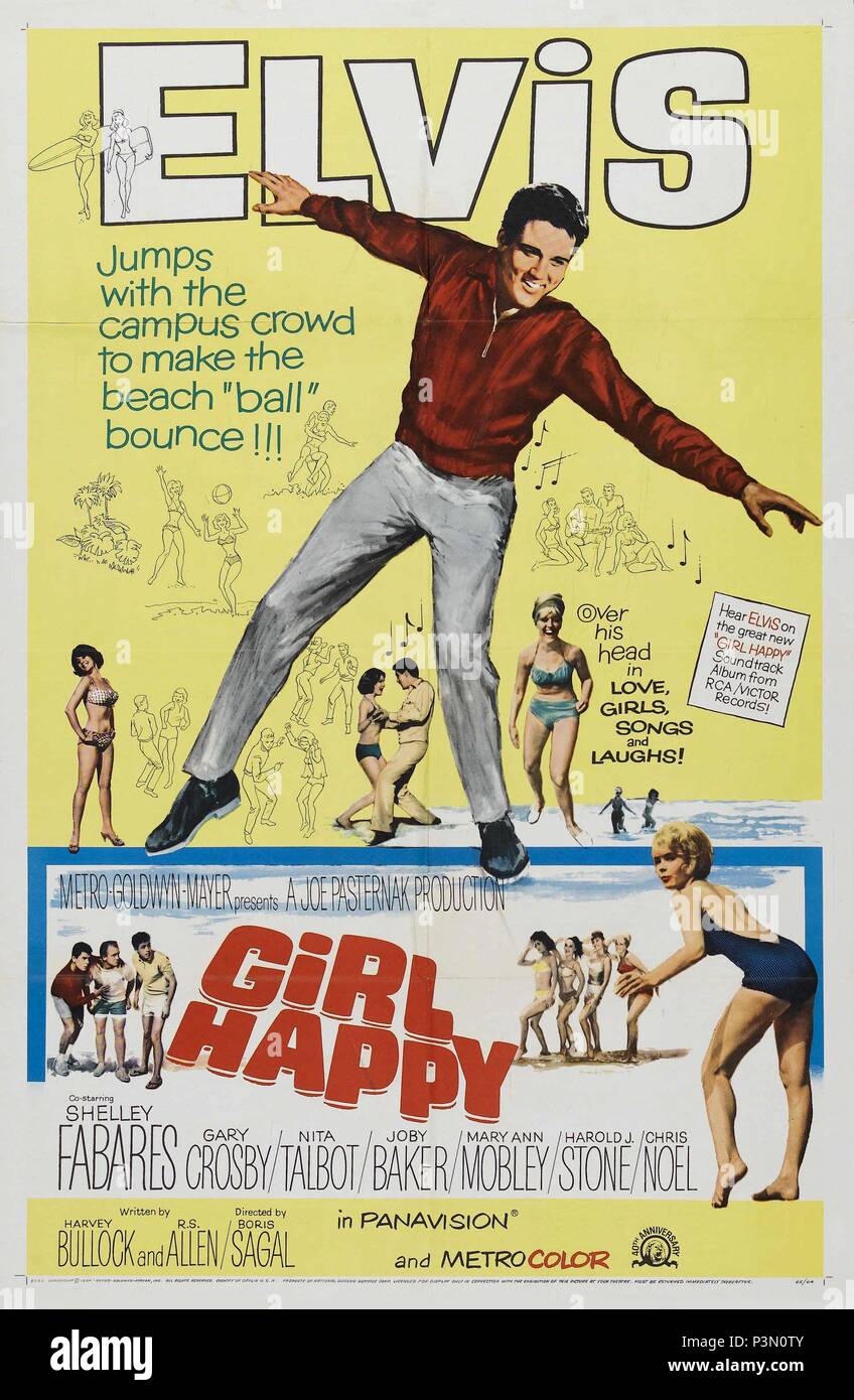 Original Film Title: GIRL HAPPY. English Title: GIRL HAPPY. Film ...