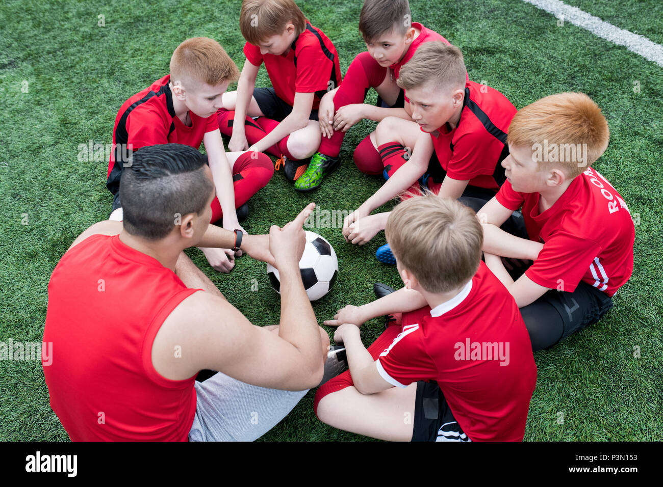 Coach Team Pep Talk High Resolution Stock Photography and Images - Alamy