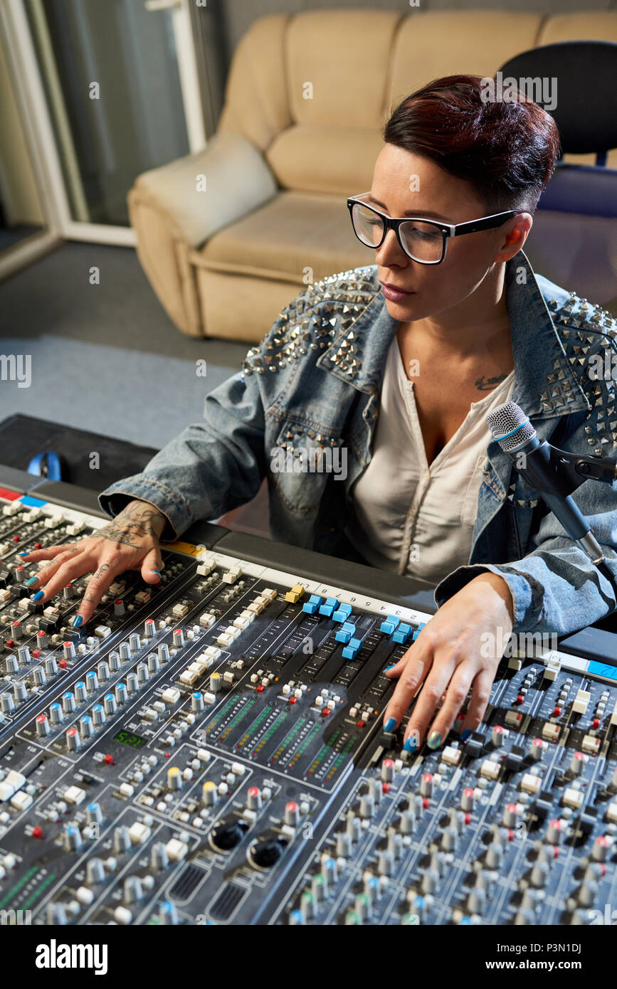 Sound control board operator hi-res stock photography and images - Alamy