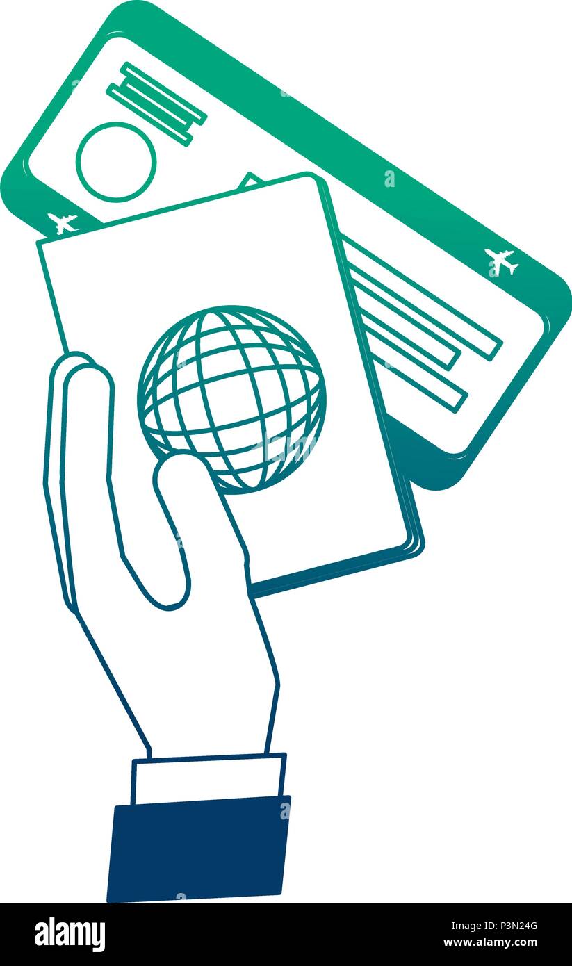 hand with passport and ticket Stock Vector Image & Art - Alamy