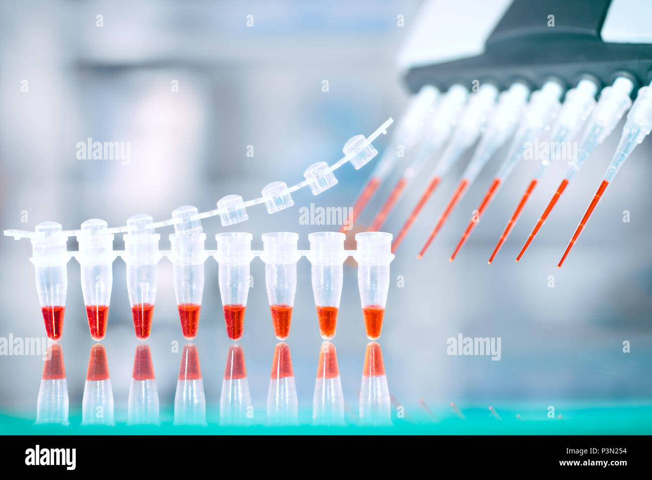 DNA amplification test and reaction mixture in multichannel automatic ...