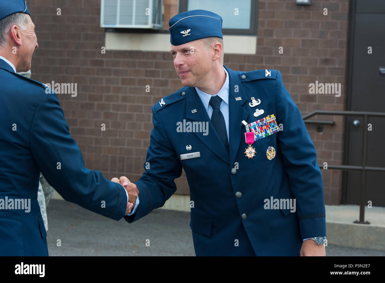 Col. Charles Kelm, outgoing 87th Mission Support Group commander ...