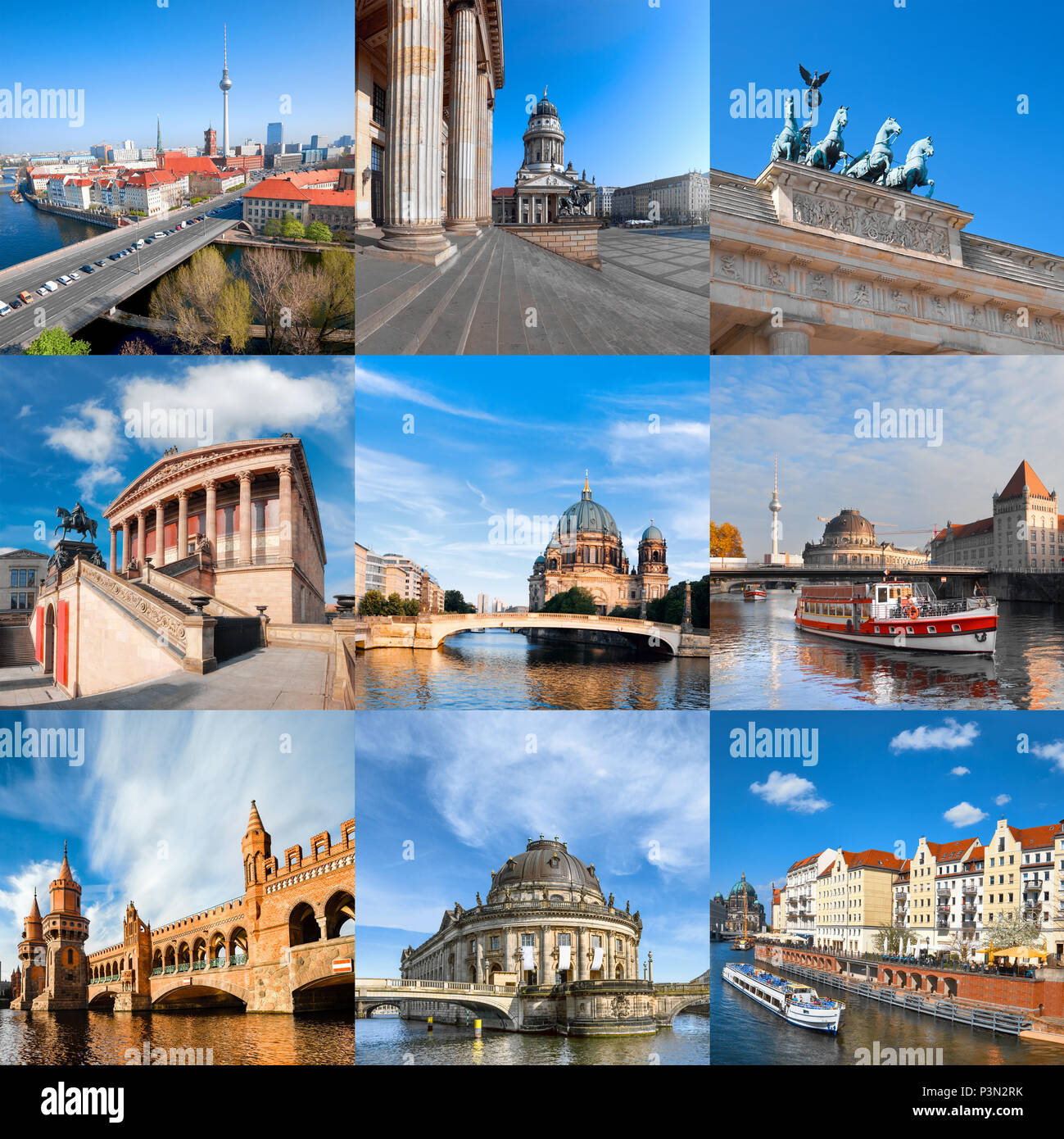 Beautiful Berlin: a set of nine pictures with famous landmarks ...