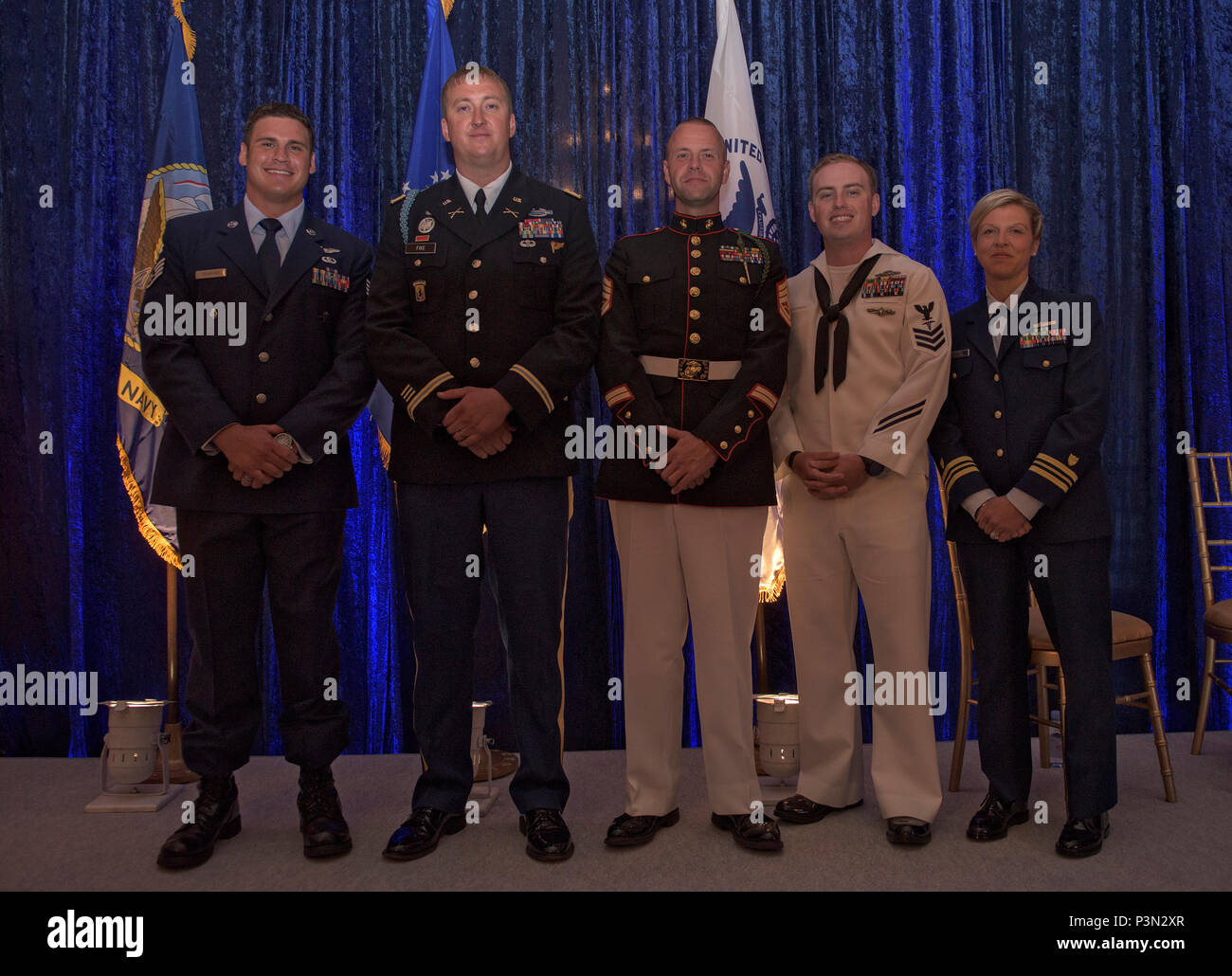 The Military Times Service Members of the Year pose for a group photo ...