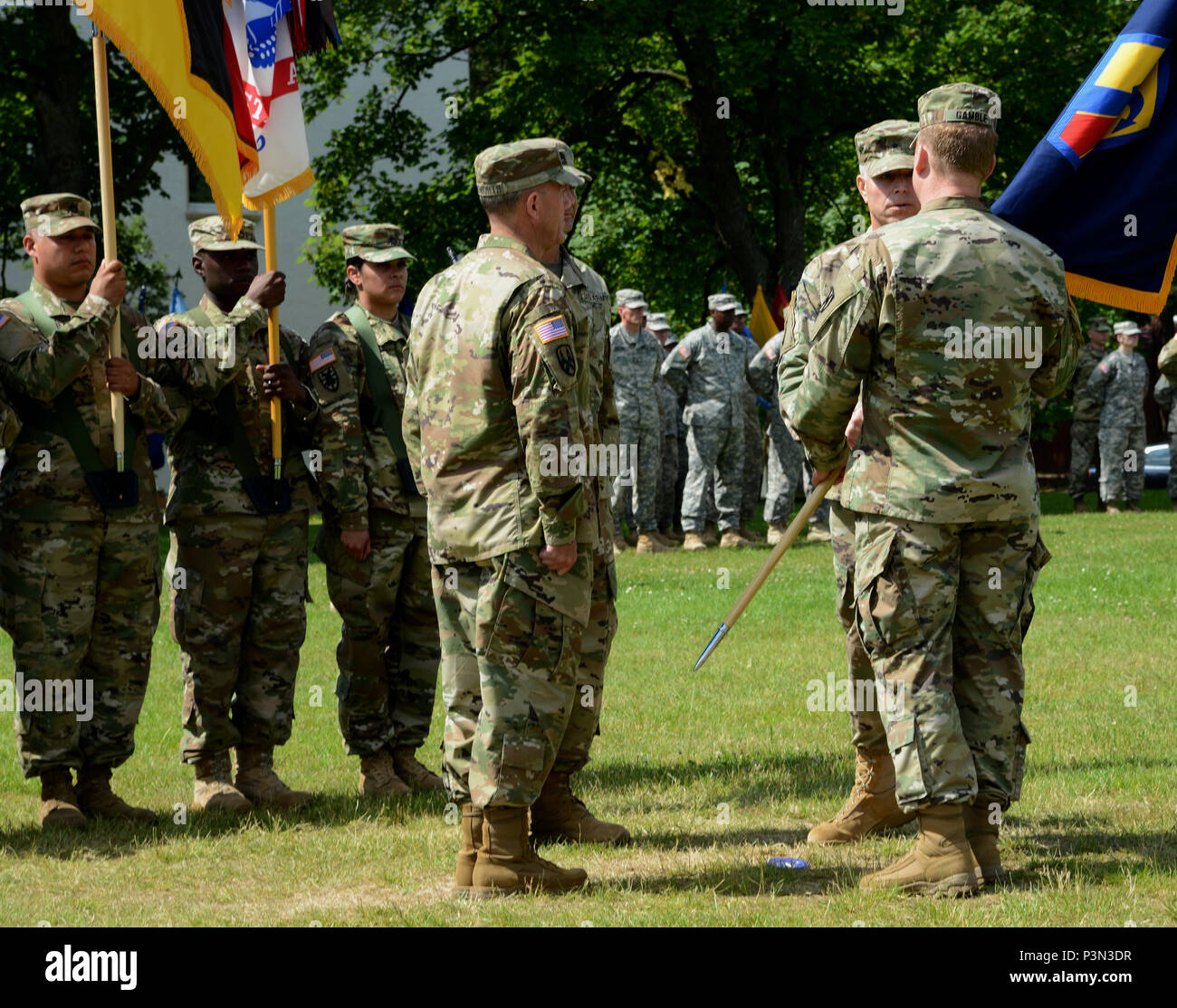 Brig. Gen. Arlan DeBlieck, outgoing commanding general, 7th Mission ...
