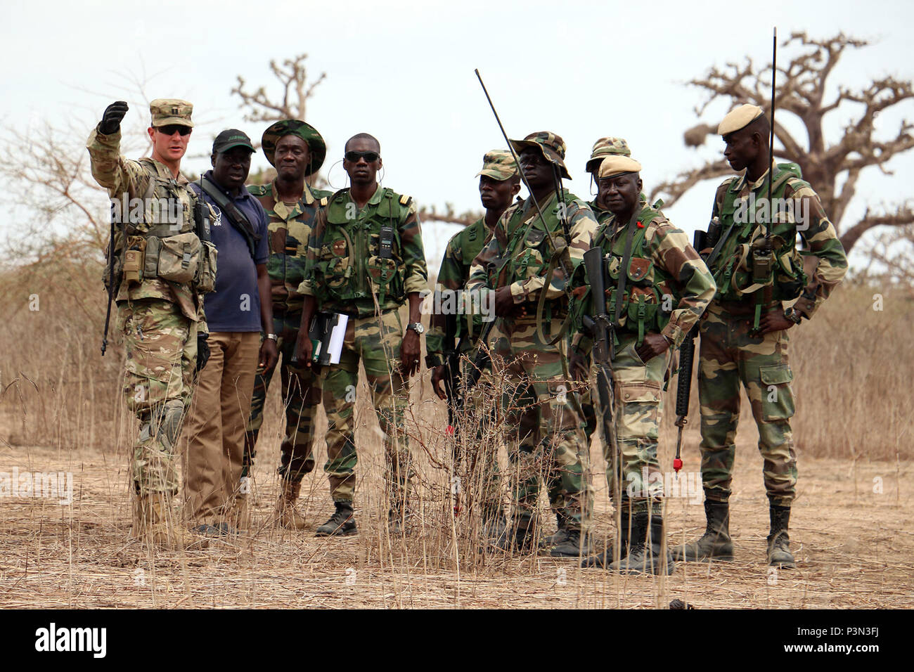 U.S. Army Capt. Andrew Murphree (left), commander of Bravo Company, 1st ...
