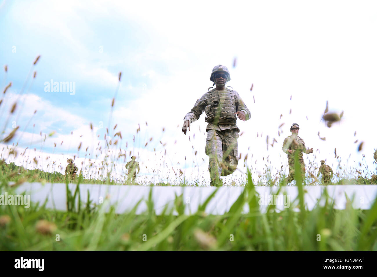 U.S. Army Pfc. Stefan English, assigned to 55th Signal Company (Combat ...