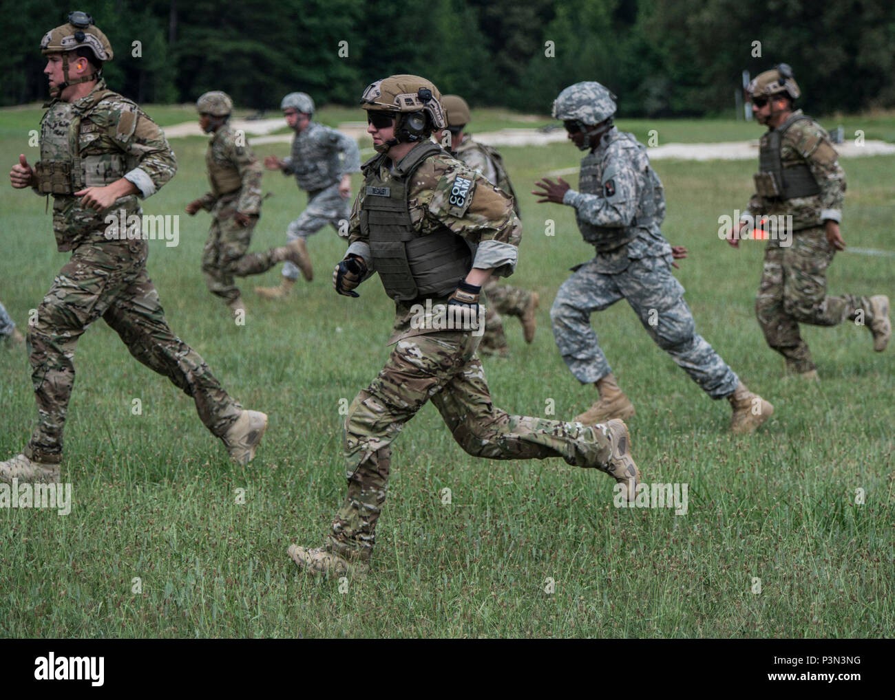 United States Combat Camera Military Servicemembers participate in a ...