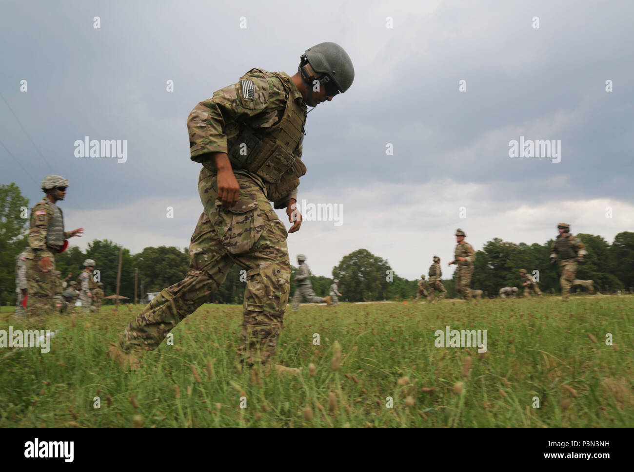 U.S. Army Spc. Gabriel Segura, assigned to the 55th Signal Company ...