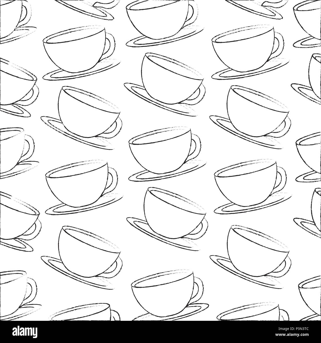 delicious coffee cup pattern Stock Vector Image & Art - Alamy