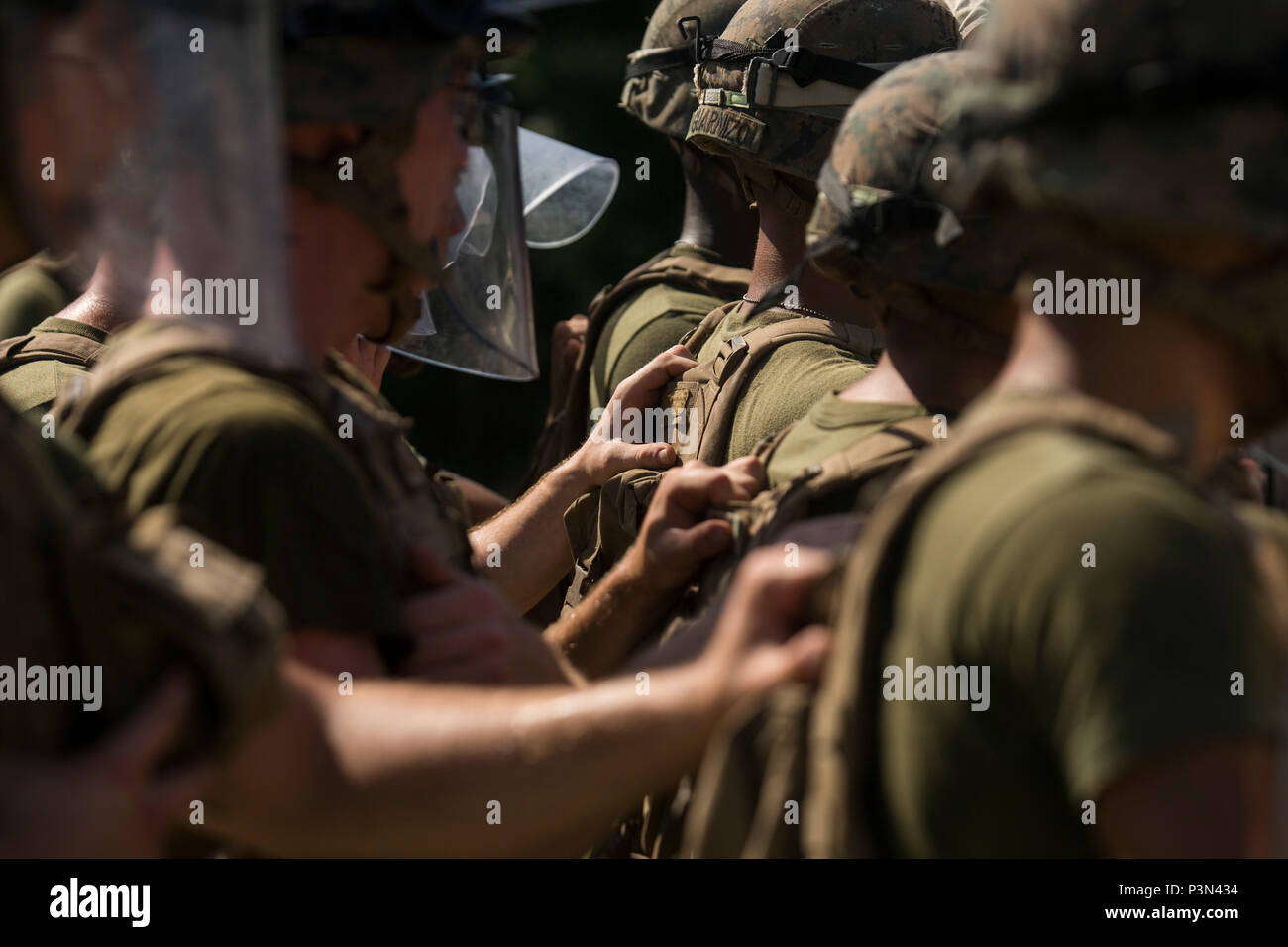 Marines with 3rd Battalion, 2nd Marine Regiment provide stability for ...
