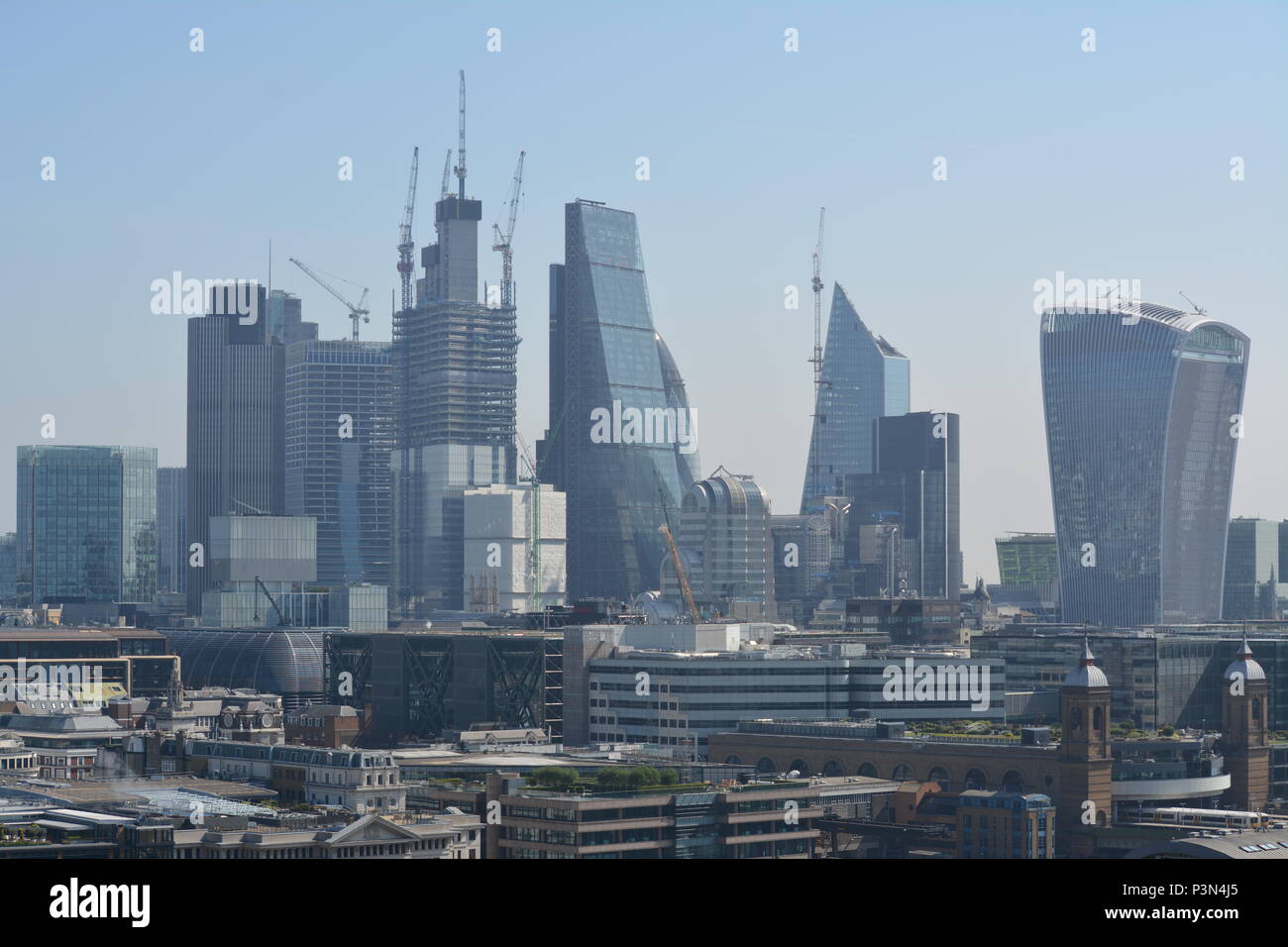 The London Skyline as seen from the rooftop of the Tate Modern museum ...