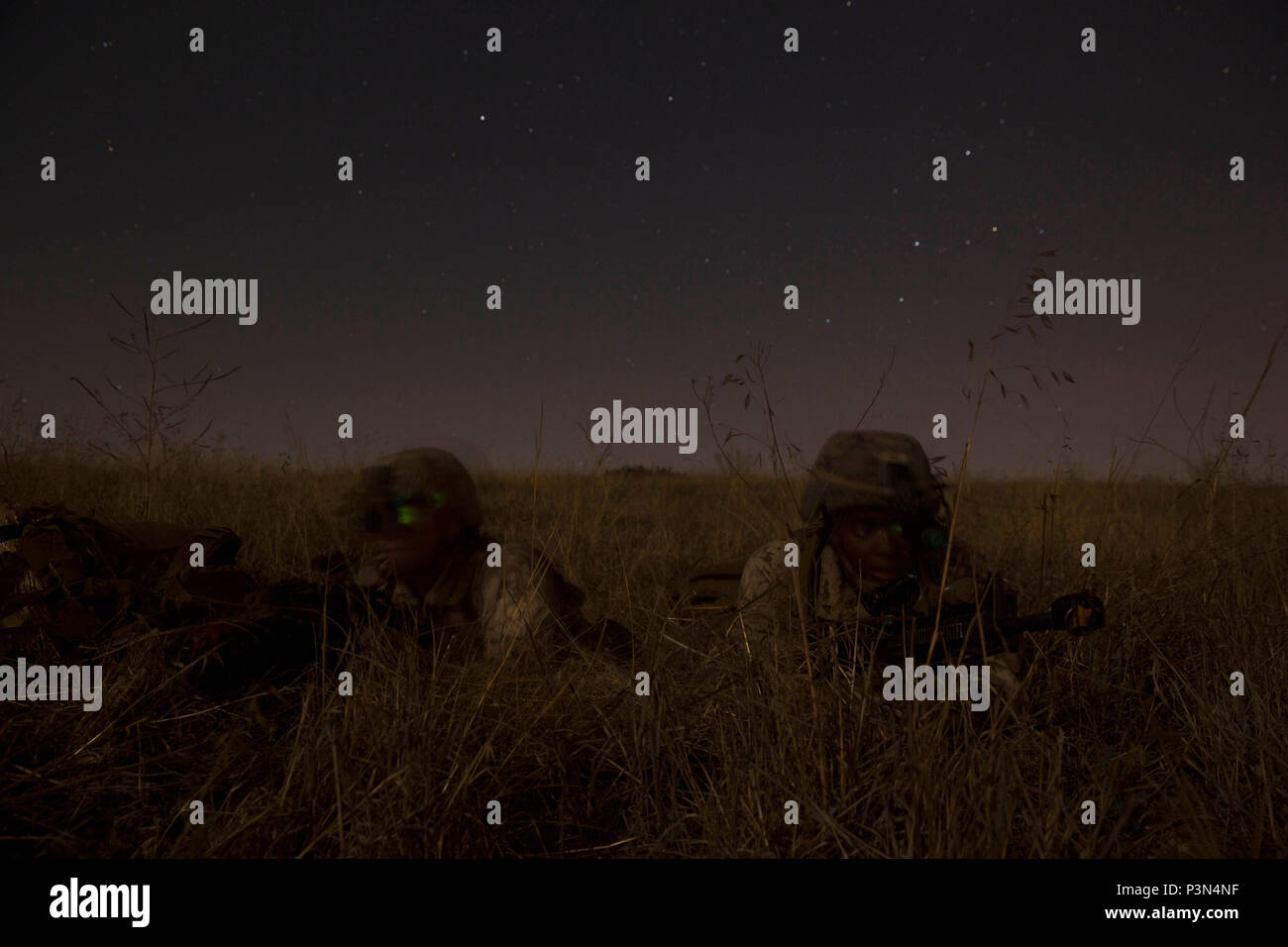Marines with 5th Marine Regiment, 1st Marine Division set up defensive ...
