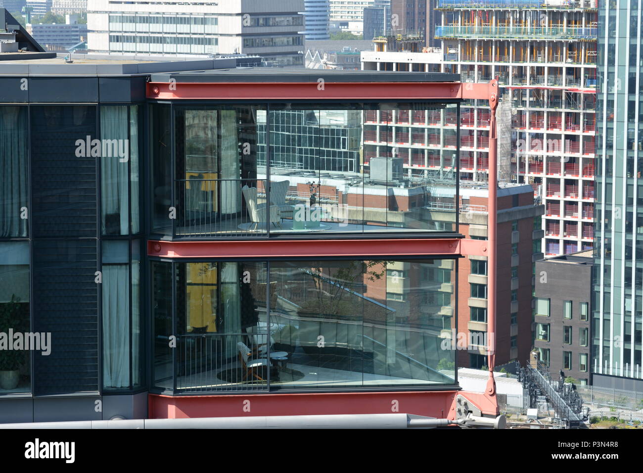 The London Skyline as seen from the rooftop of the Tate Modern museum ...
