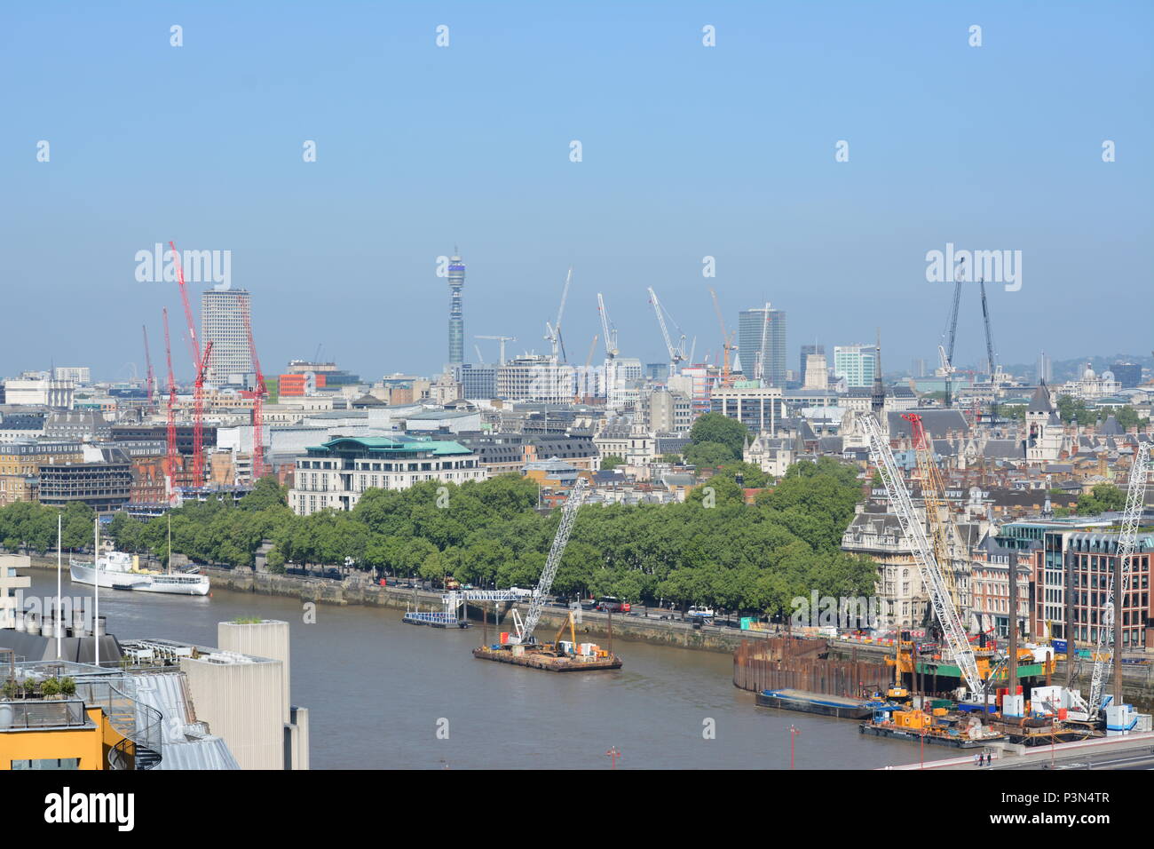 The London Skyline as seen from the rooftop of the Tate Modern museum ...