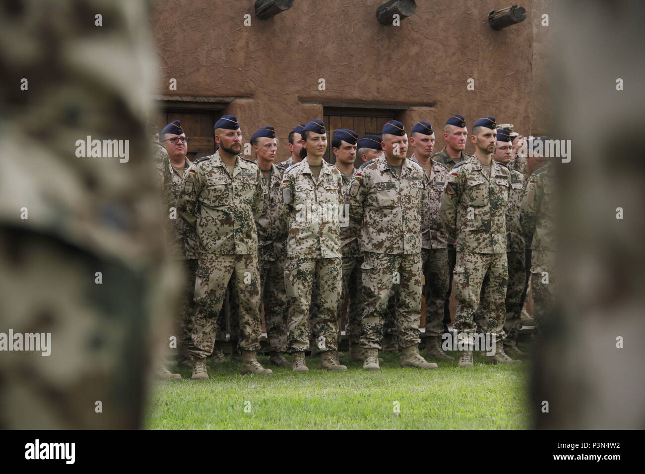 German air defenders stand in formation during the celebration of 60 ...