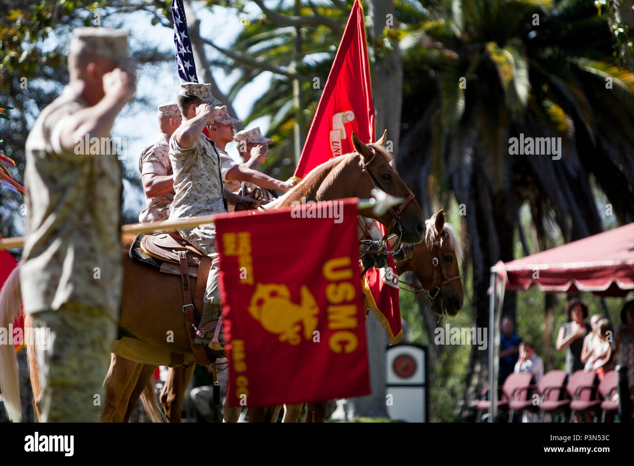 The commanding generals mounted color guard hi-res stock photography ...