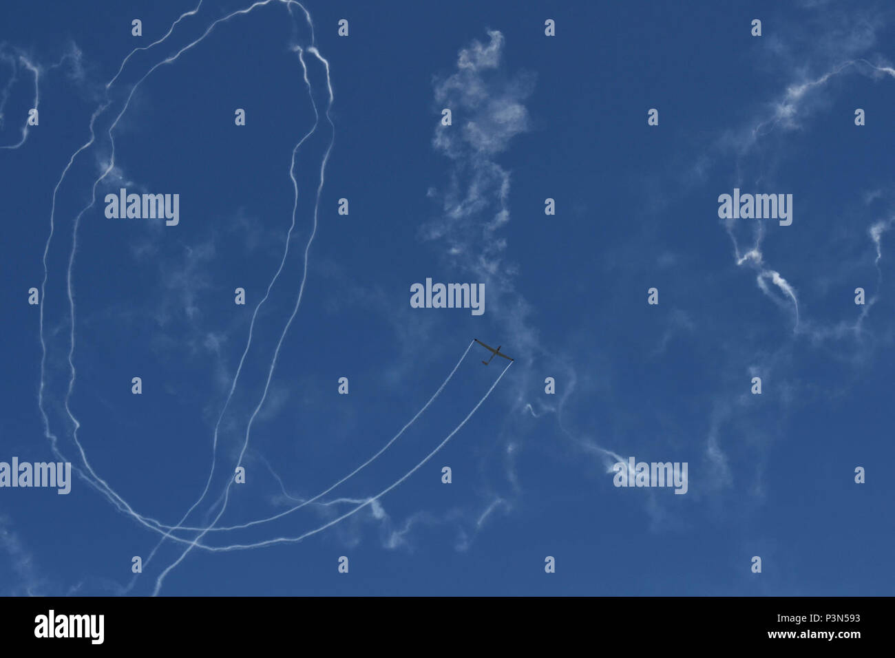 An H 101 Salto Glider, piloted by Manfred Radius, performs during the ...