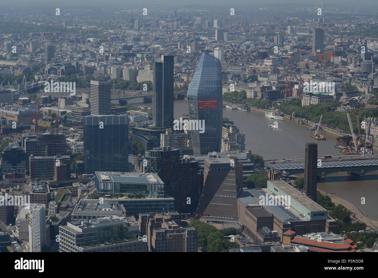 London skyline as seen from the Shard, the tallest building in Europe ...