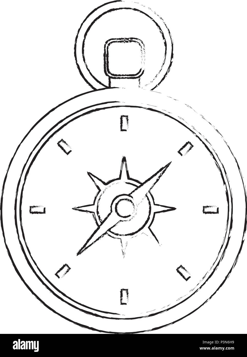 travel compass equipment instrument image Stock Vector Image & Art - Alamy