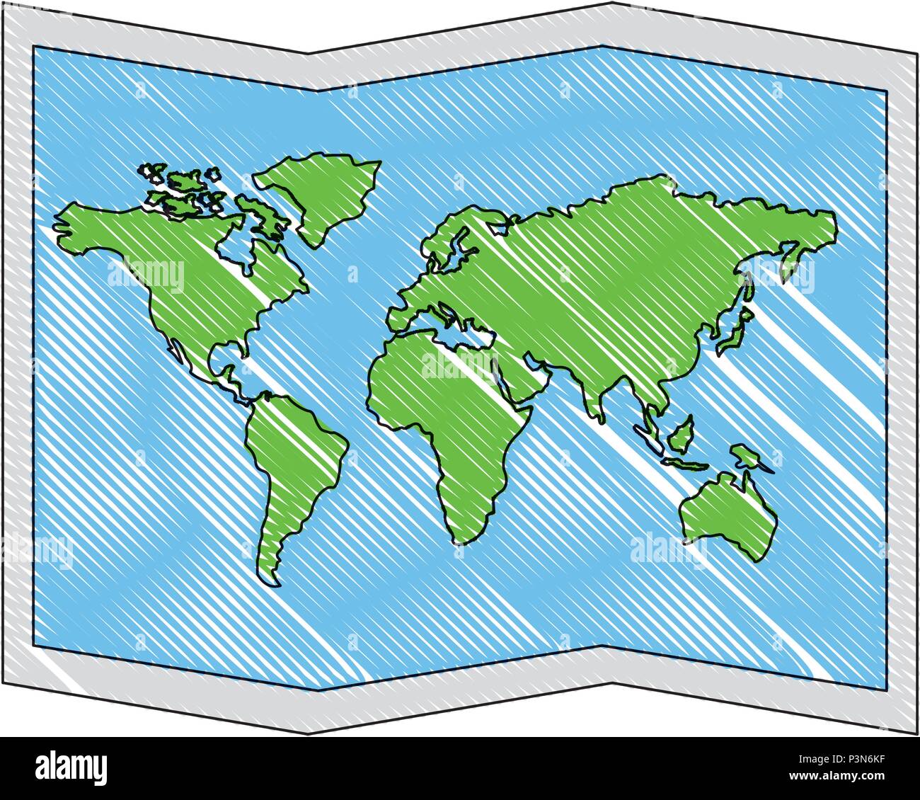 world paper map icon Stock Vector Image & Art - Alamy