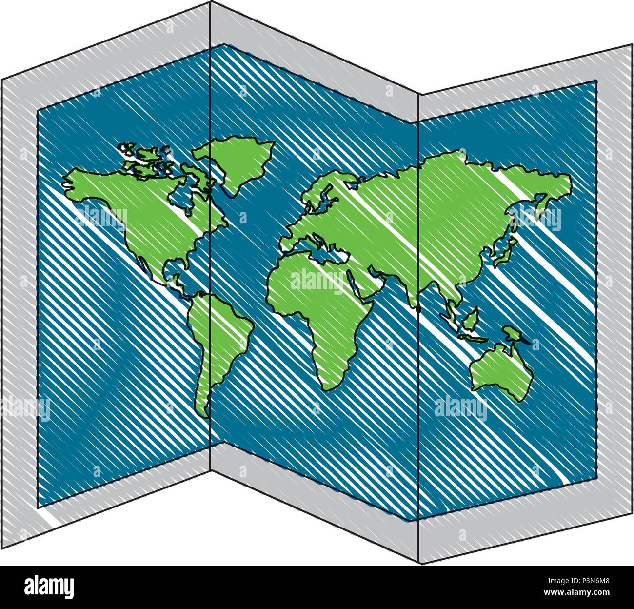 world paper map icon Stock Vector Image & Art - Alamy